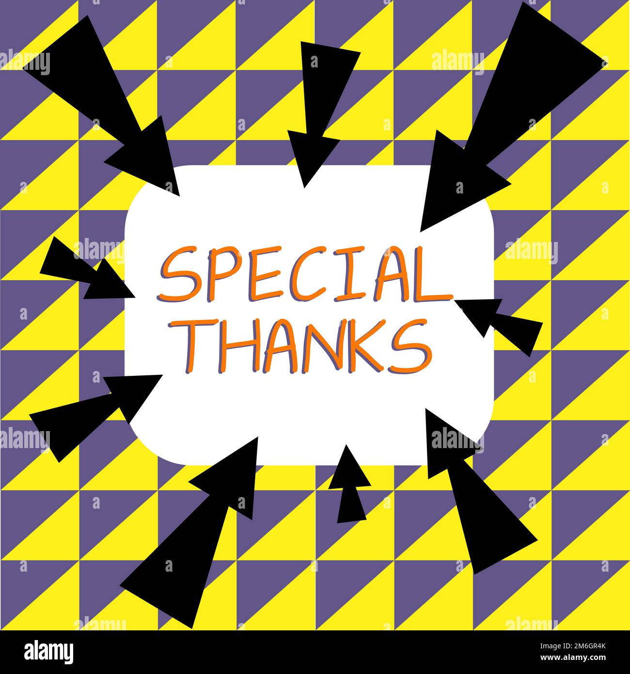 Text showing inspiration Special Thanks. Business overview expression ...