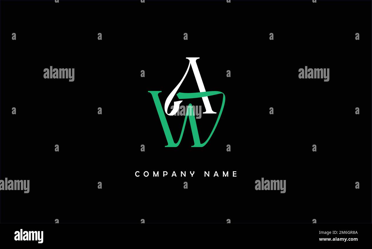 WA, AW Abstract Letters Logo Monogram Stock Vector Image & Art - Alamy