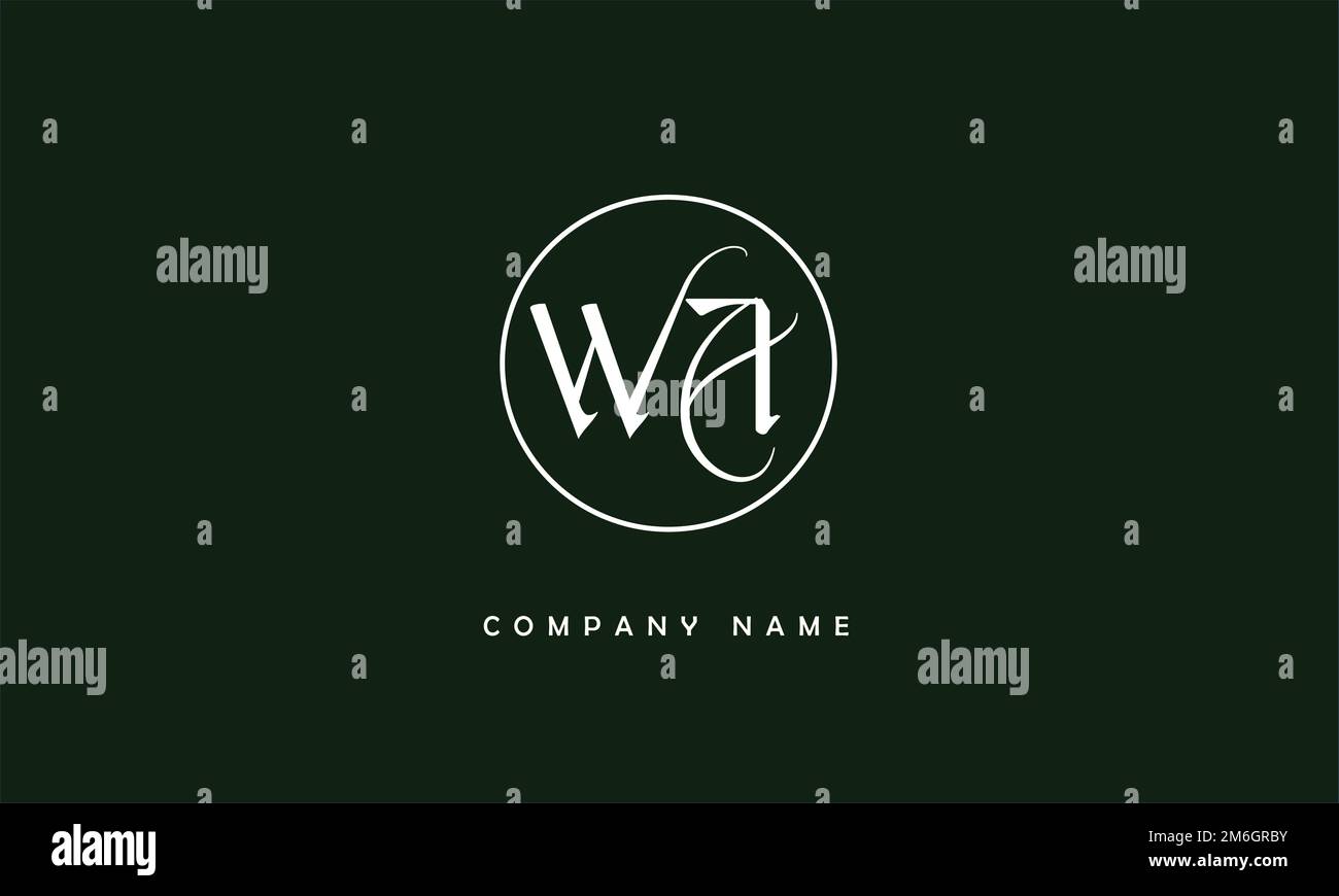 WA, AW Abstract Letters Logo Monogram Stock Vector Image & Art - Alamy
