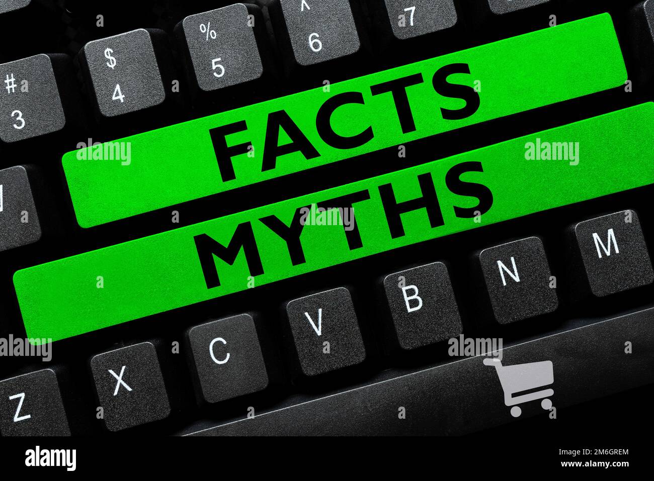 Text showing inspiration Facts Myths. Word for work based on ...