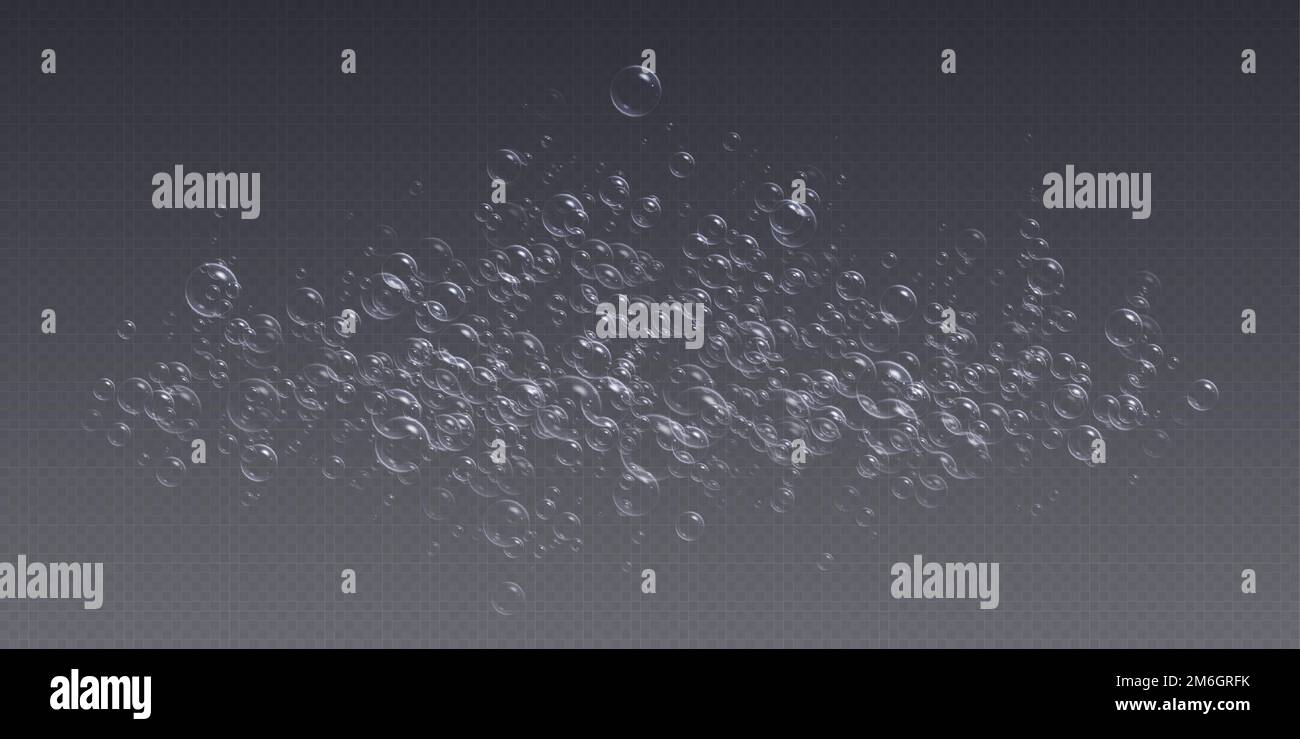 Underwater fizzing bubbles, soda or champagne carbonated drink, sparkling water Stock Vector ...