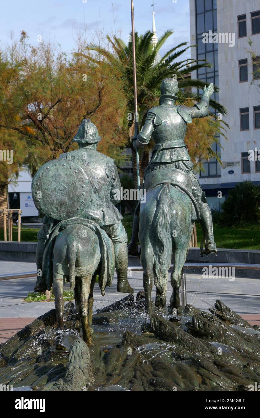 Don Quixote statue in San Sebastian Stock Photo - Alamy