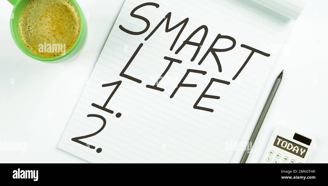 Text caption presenting Smart Life. Internet Concept approach ...