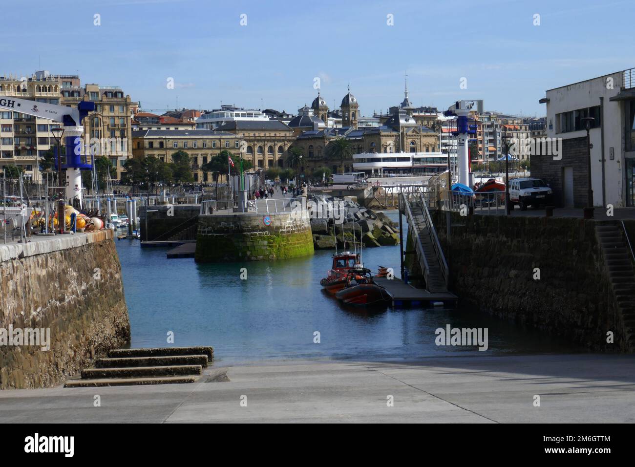 San Sebastian fishing port Stock Photo - Alamy
