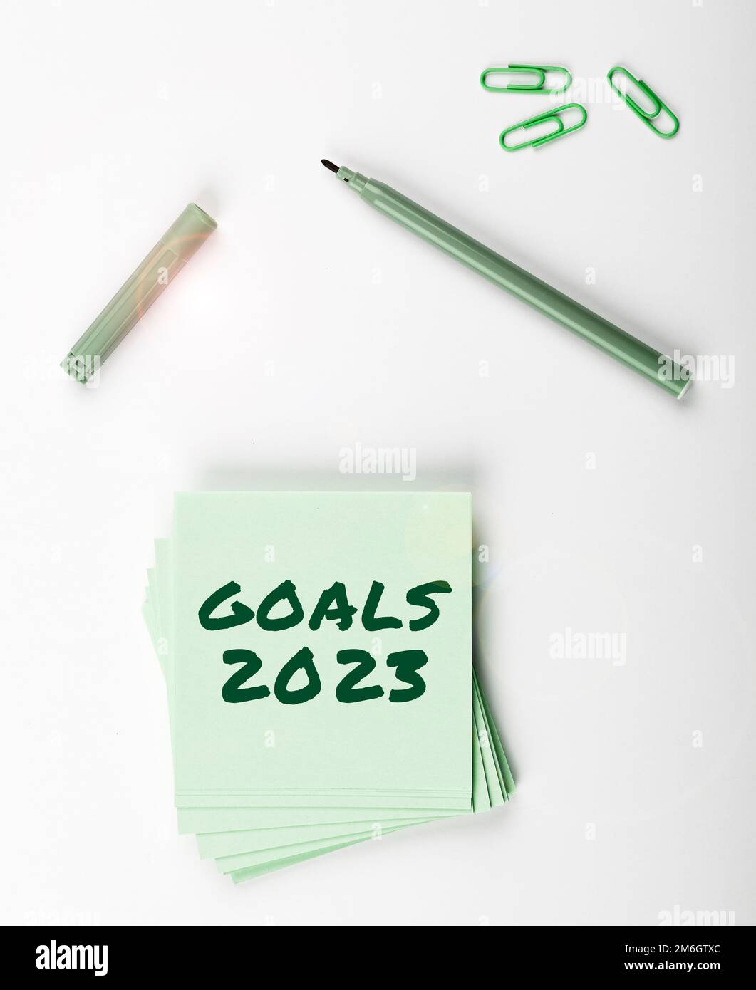 Writing displaying text Goals 2023. Business approach identifying ...
