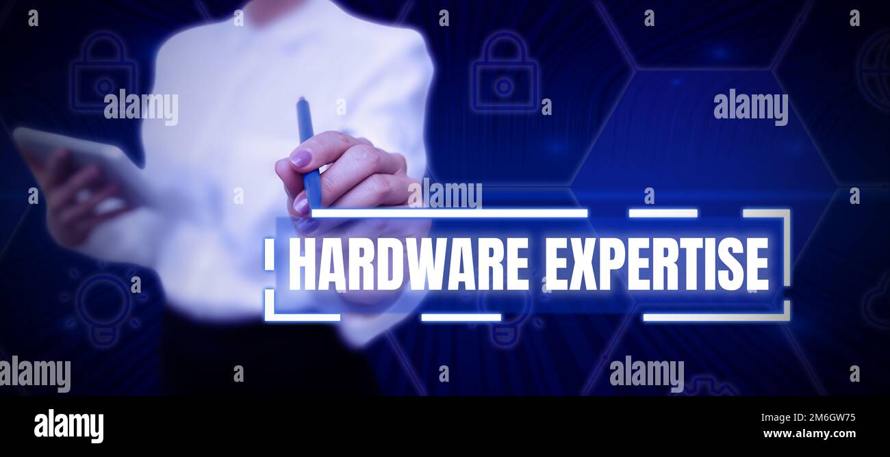 Text caption presenting Hardware Expertise. Internet Concept machines ...