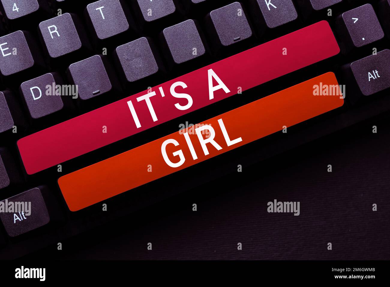 Text caption presenting It's A Girl. Word Written on Expecting a female ...