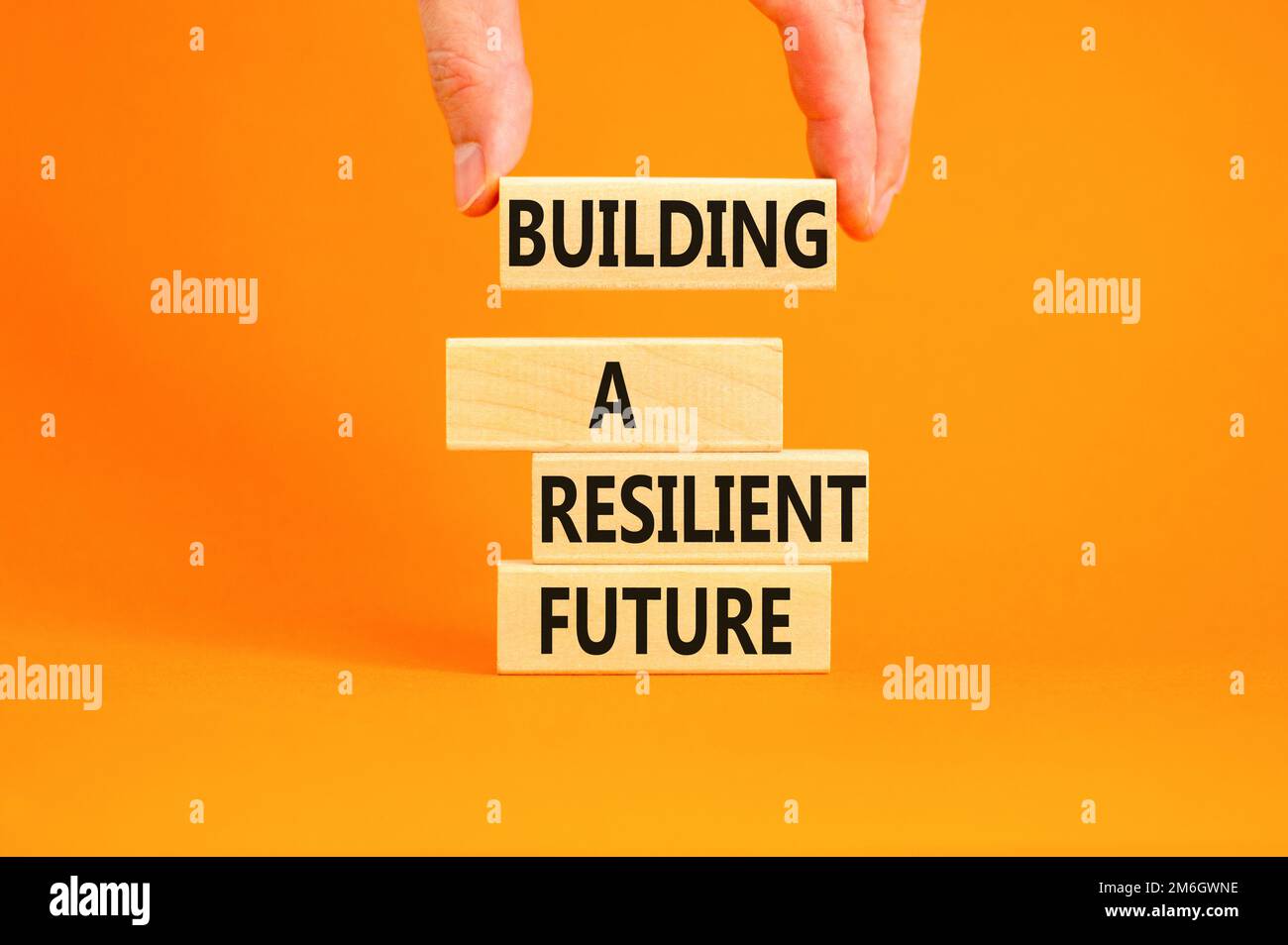 Building a resilient future symbol. Concept word Building a resilient ...