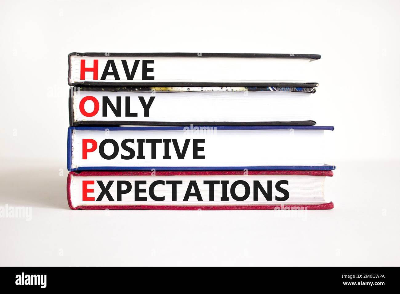 HOPE have only positive expectations symbol. Concept words HOPE have ...