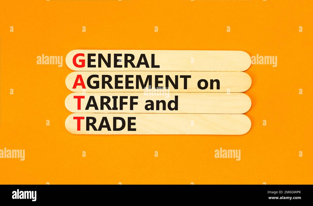 GATT symbol. Concept words GATT general agreement on tariff and trade ...