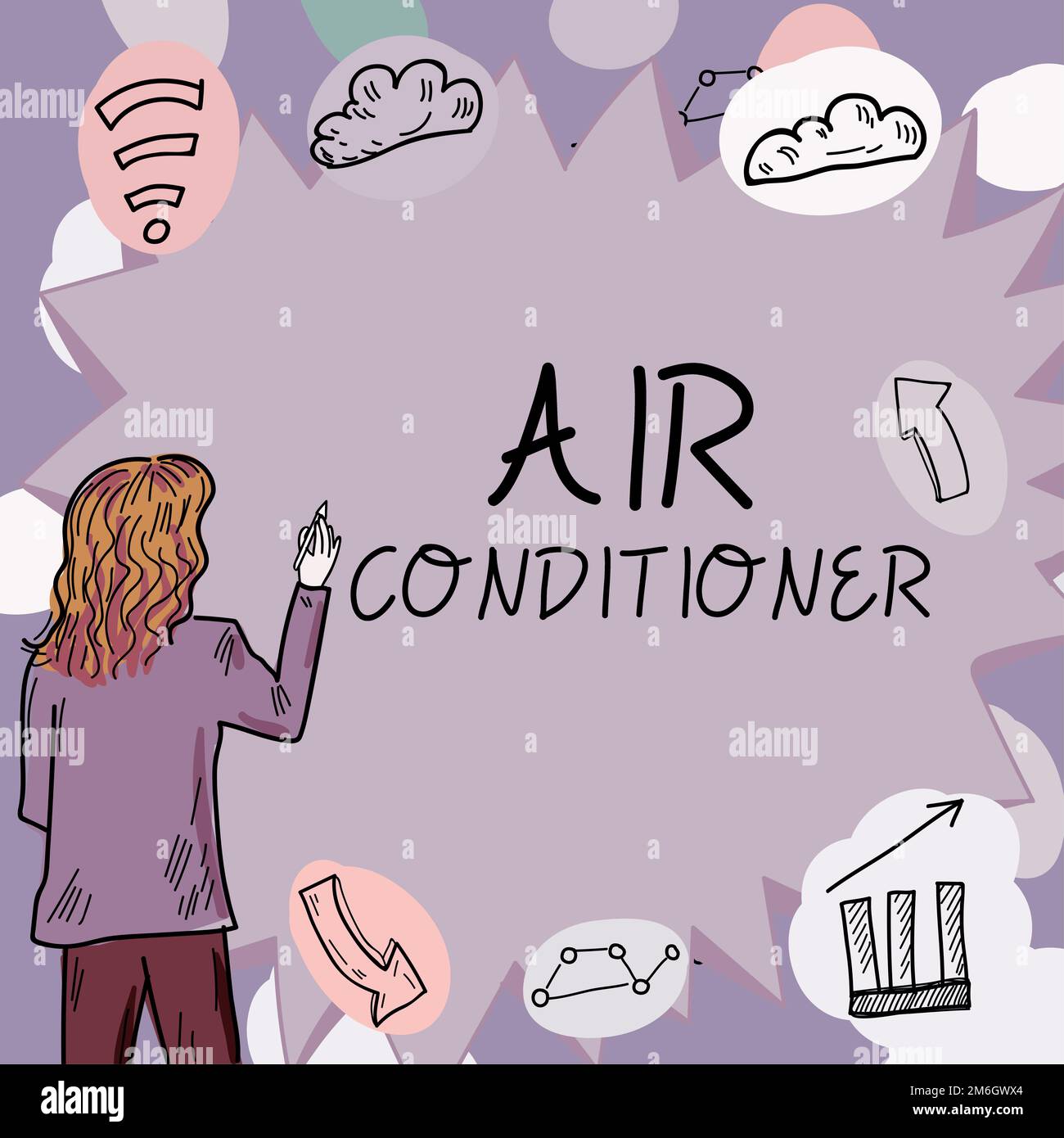 Writing displaying text Air Conditioner. Concept meaning apparatus for ...