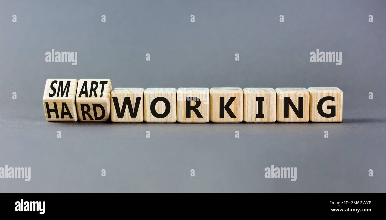 Smart or hard working symbol. Concept words Smart working and Hard ...