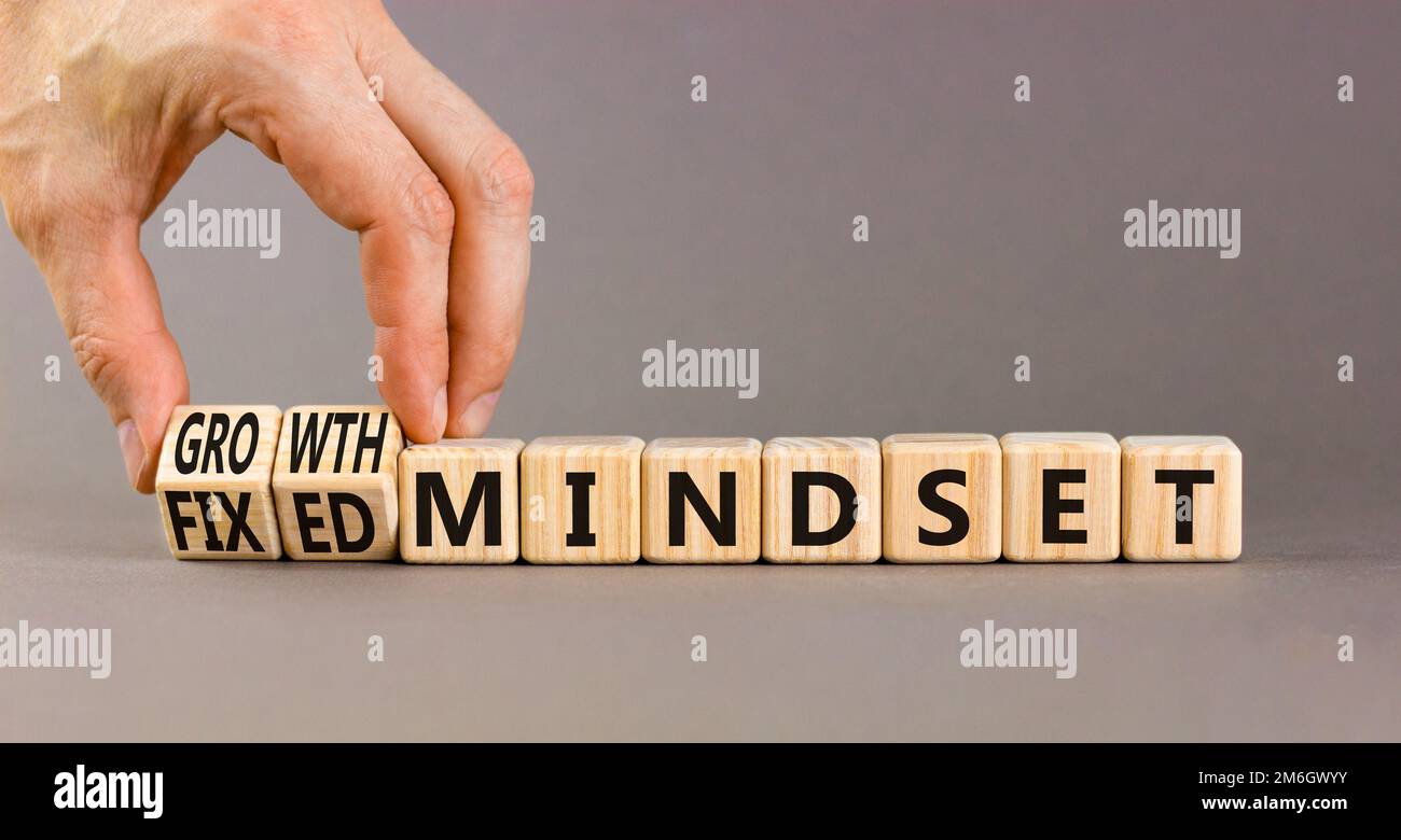 Growth or fixed mindset symbol. Concept words Growth mindset and Fixed ...