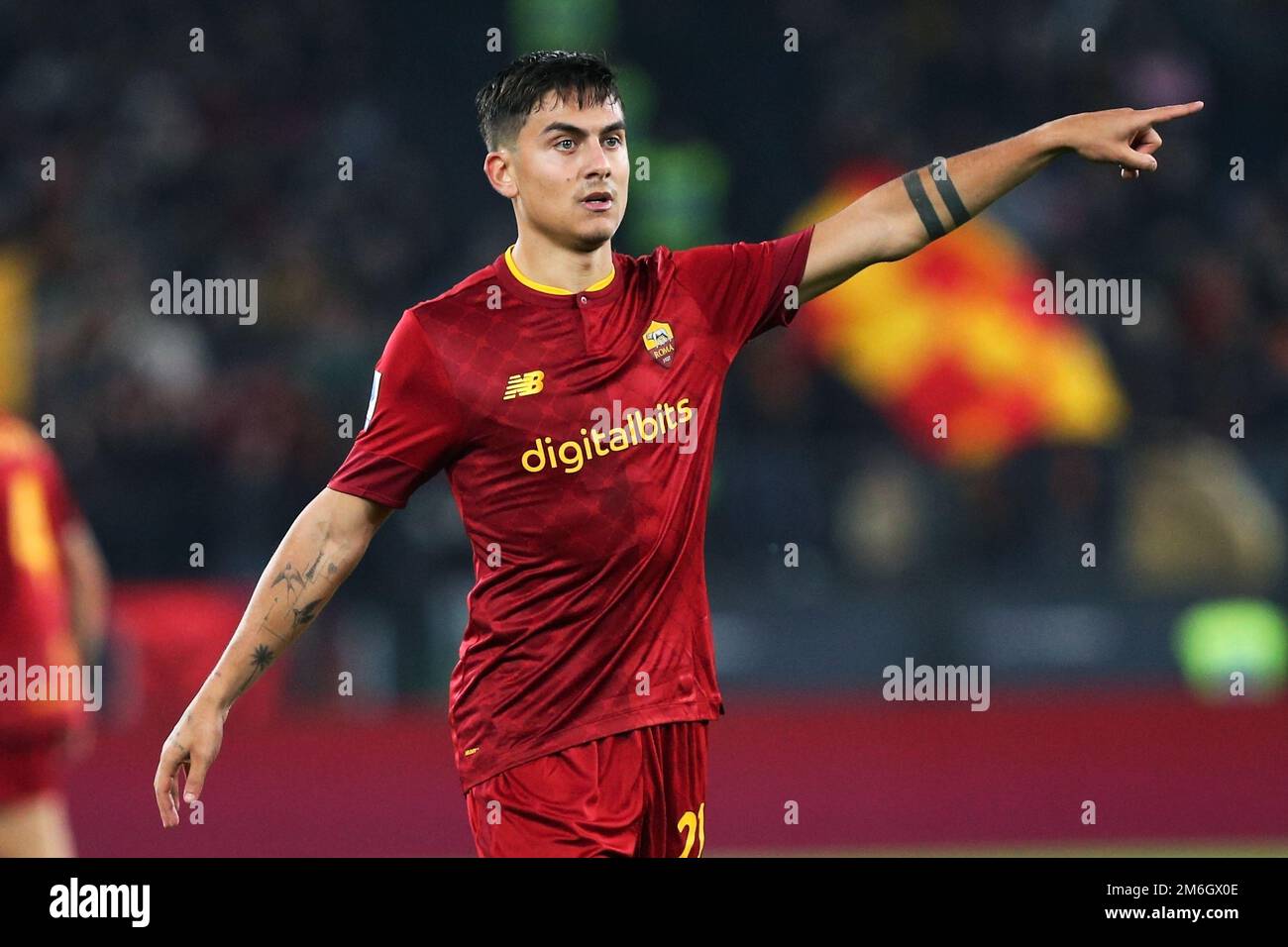 Paulo Dybala of Roma gestures during the Italian championship Serie A ...
