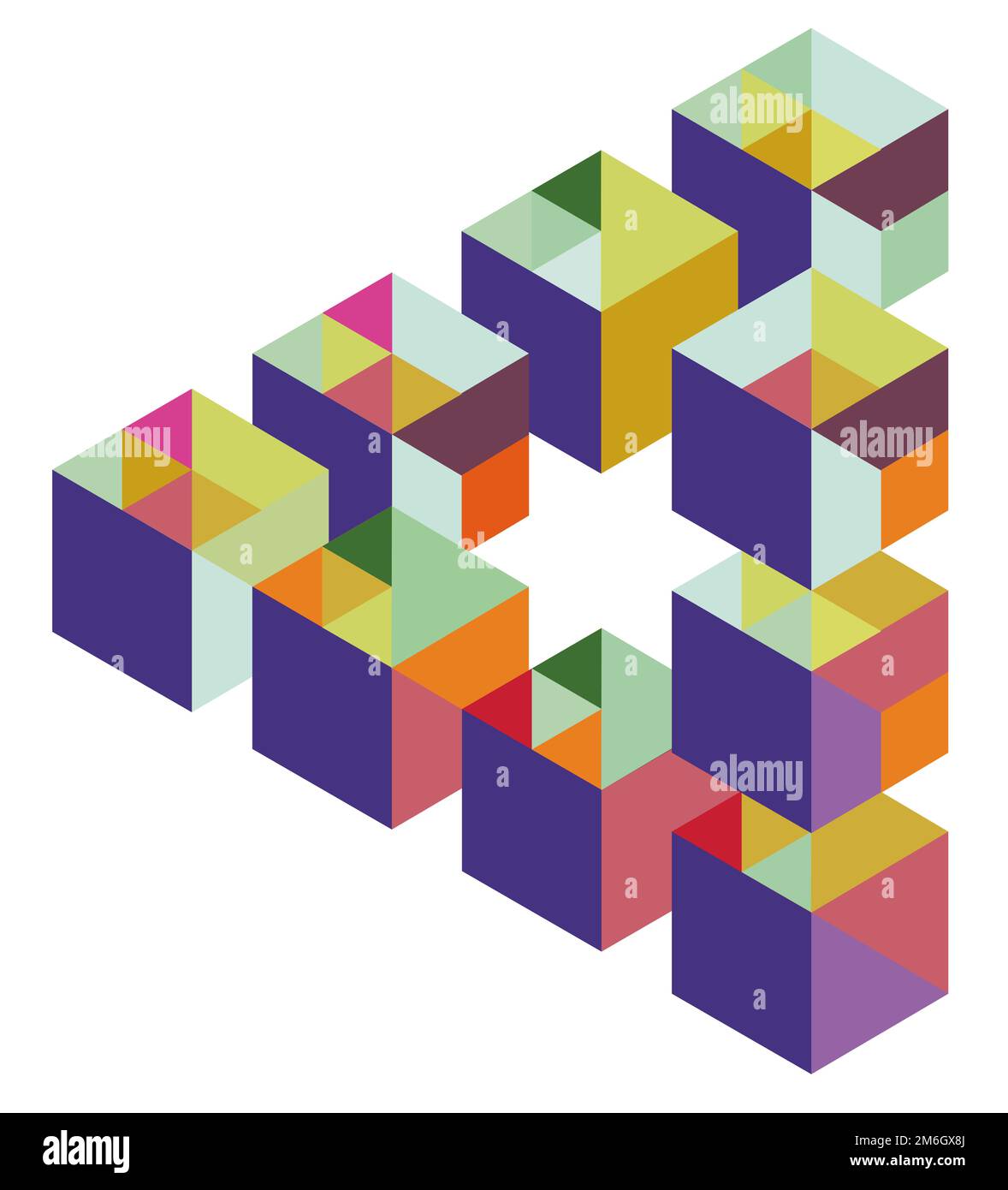 Cubes, background elements isolated, illustration Stock Photo - Alamy