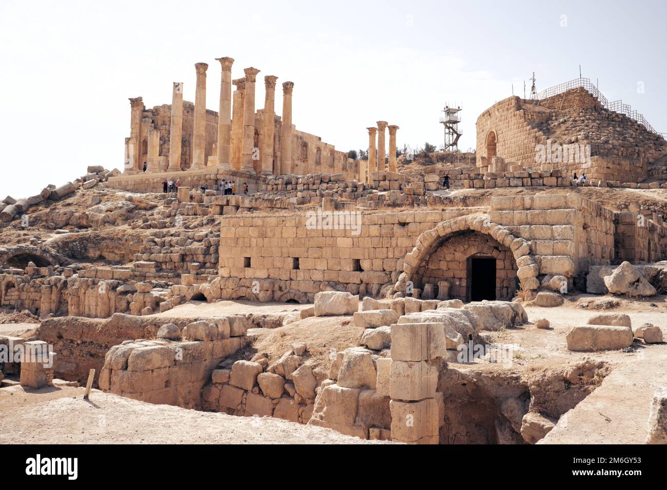 A view of the Ruins of Jerash outside Amman Jordan Stock Photo - Alamy