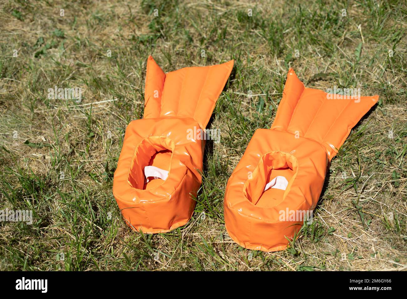 Fun boots to play with. Sports equipment for relay. Items for fun ...
