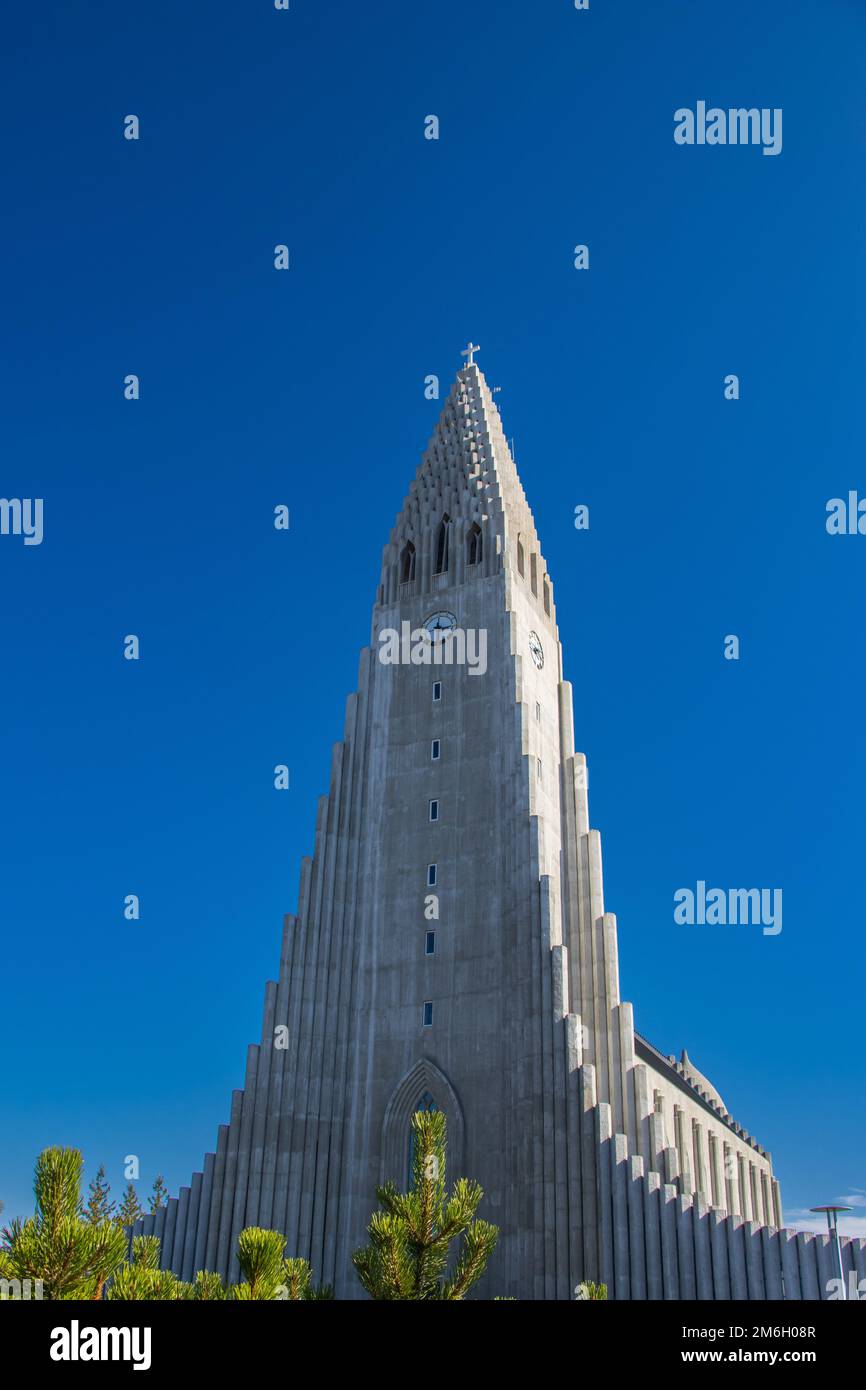 Beautiful city of Reykjavik in Iceland Hallgrimskirkja church, European ...