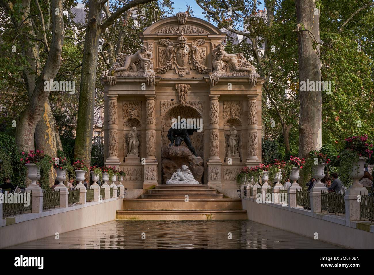 Romantic Baroque Medici Fountain designed in the early XVII century in ...