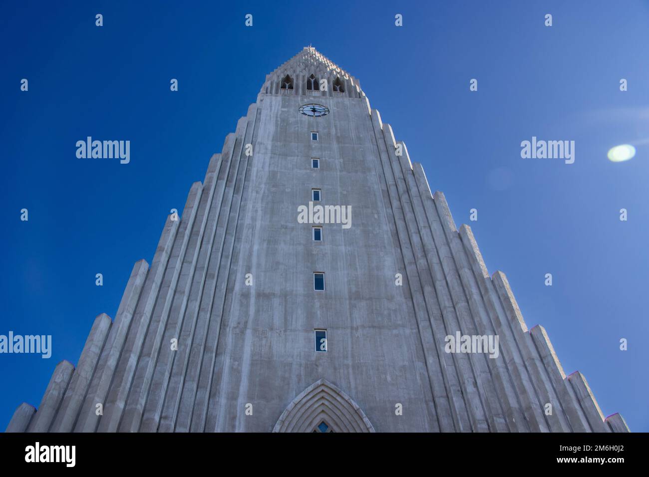 Beautiful city of Reykjavik in Iceland Hallgrimskirkja church, European ...
