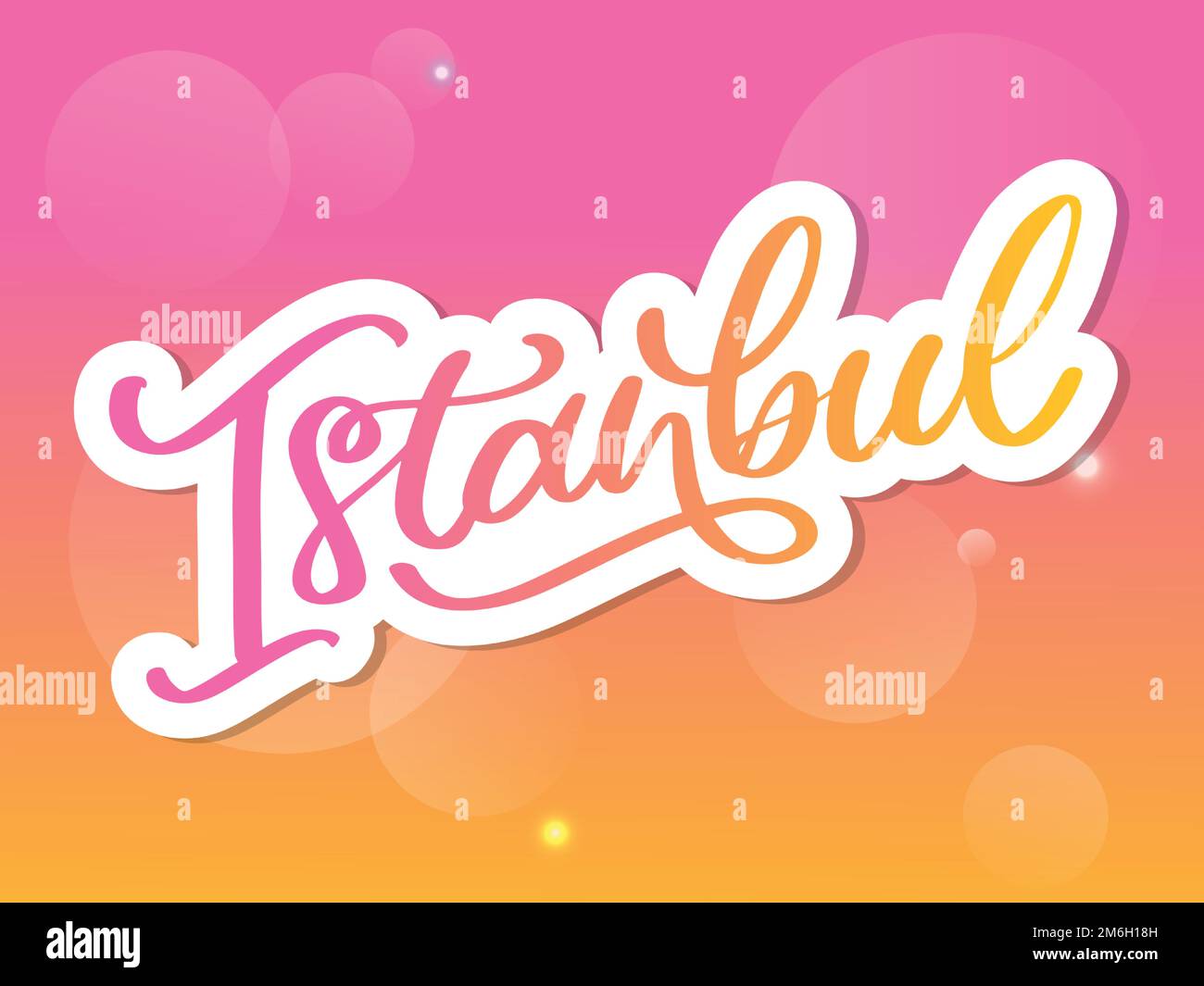 Istanbul. Hand lettering. Vector logo of Istanbul in black color with ...