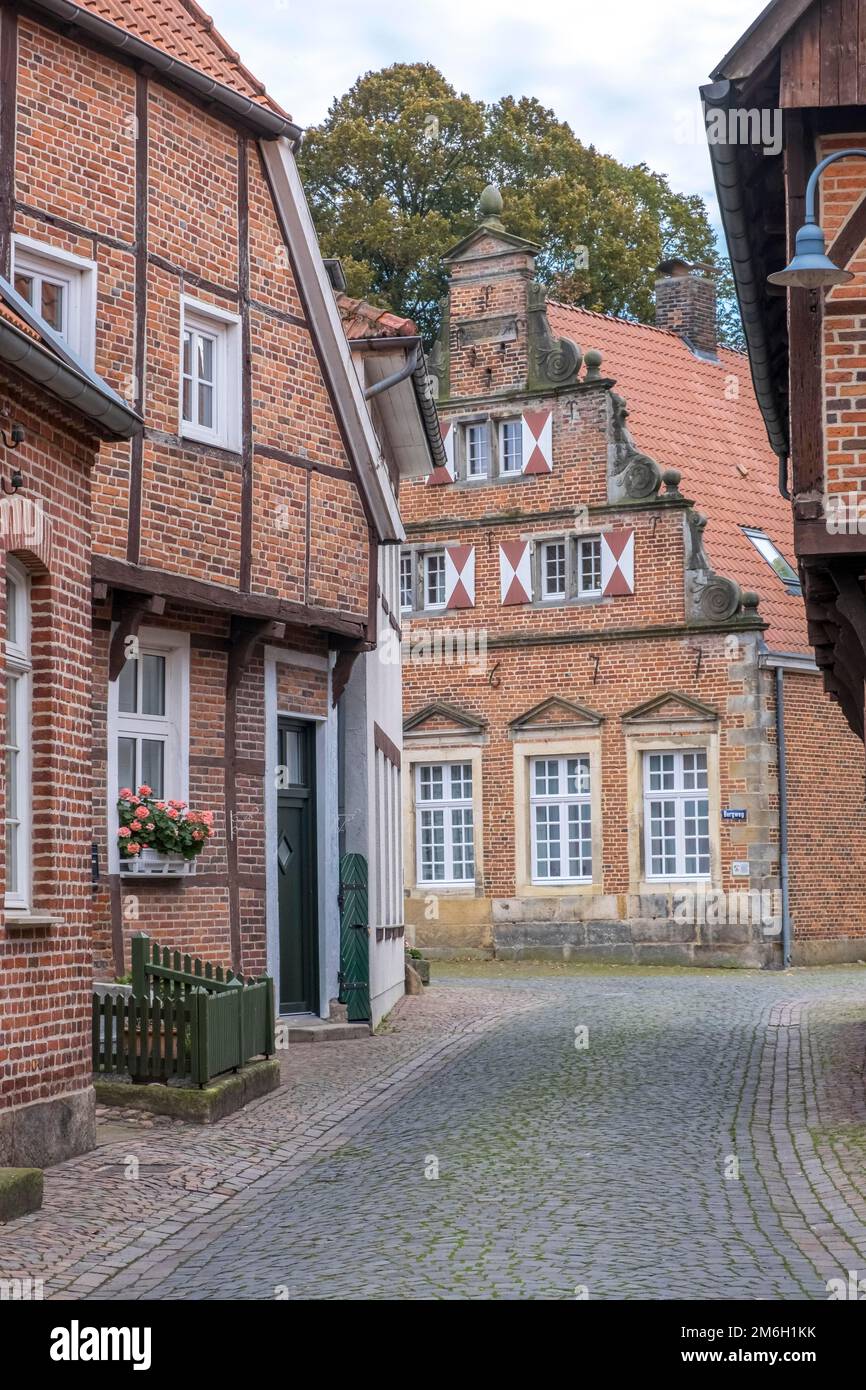 Historic town centre, Legden, Muensterland, North Rhine-Westphalia ...