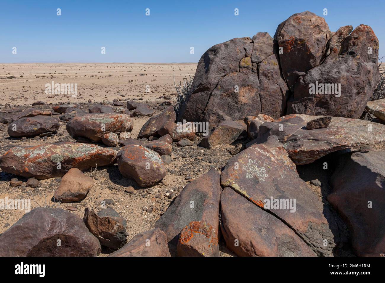 Ringing stones, boulder desert, Namib Naukluft National Park, Namibia ...