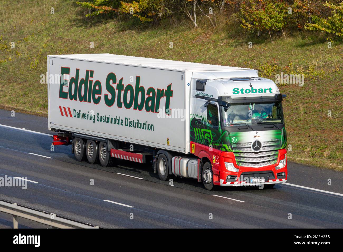 Eddie Stobart Mercedes Actros AC ES 403 Stock Photo - Alamy