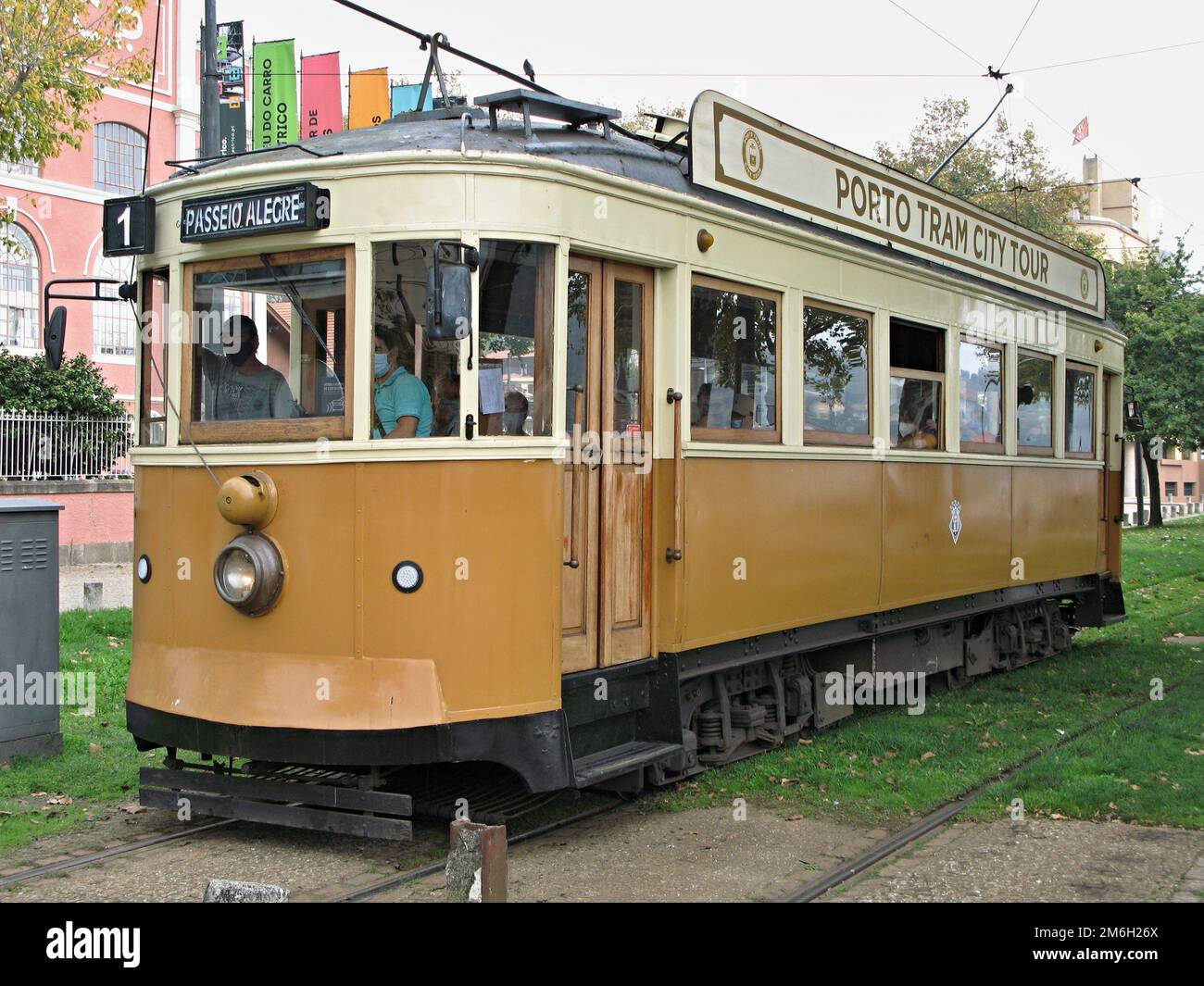 Historic tram in the streets of Porto - Portugal Stock Photo - Alamy