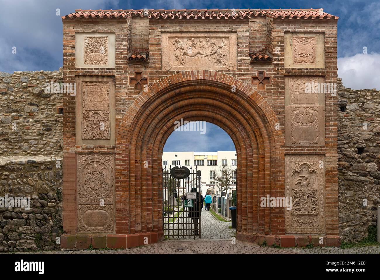 Cemetery portal at the old town cemetery, 1855 Construction of the ...