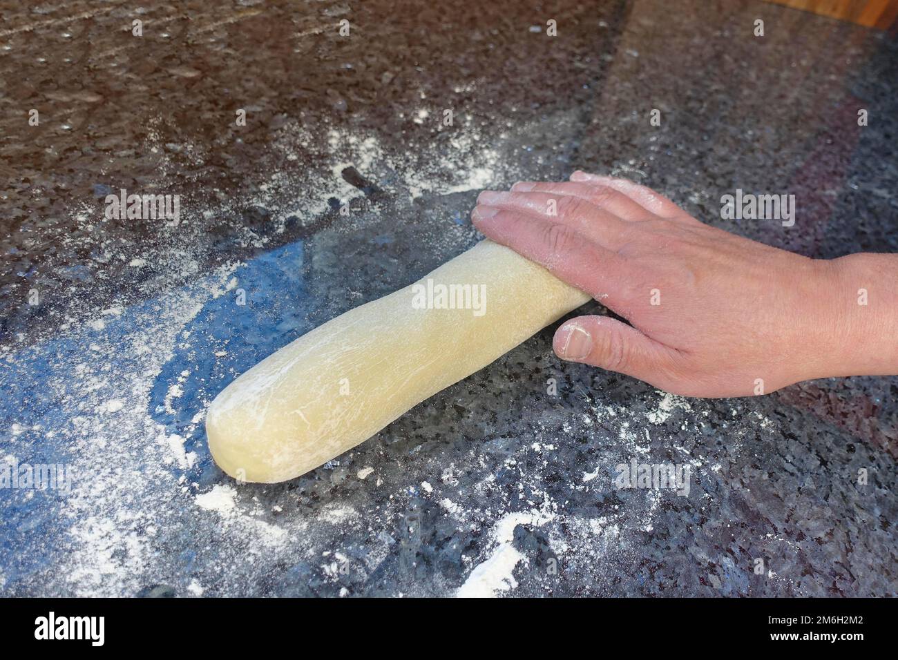 Swabian cuisine, preparing steam noodle burgers, hearty, salty, yeast ...