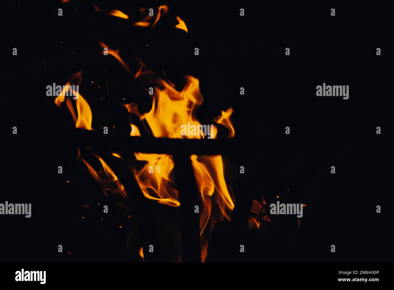 Fire at night Stock Photo - Alamy
