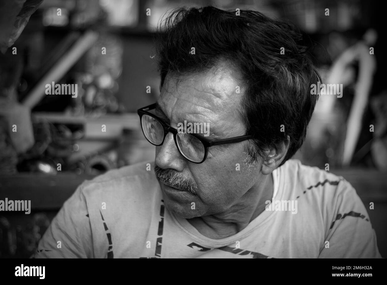 Close up of faces Black and White Stock Photos & Images - Alamy