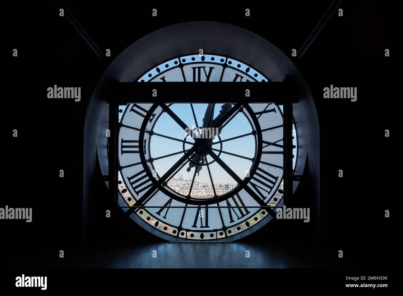 Huge Clock in the Interior of the museum d'Orsay in Paris, France. It ...