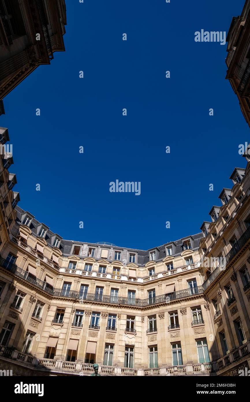 Beautiful Tradional and Old Parisian Bulding Facades in a Semi-Circle ...