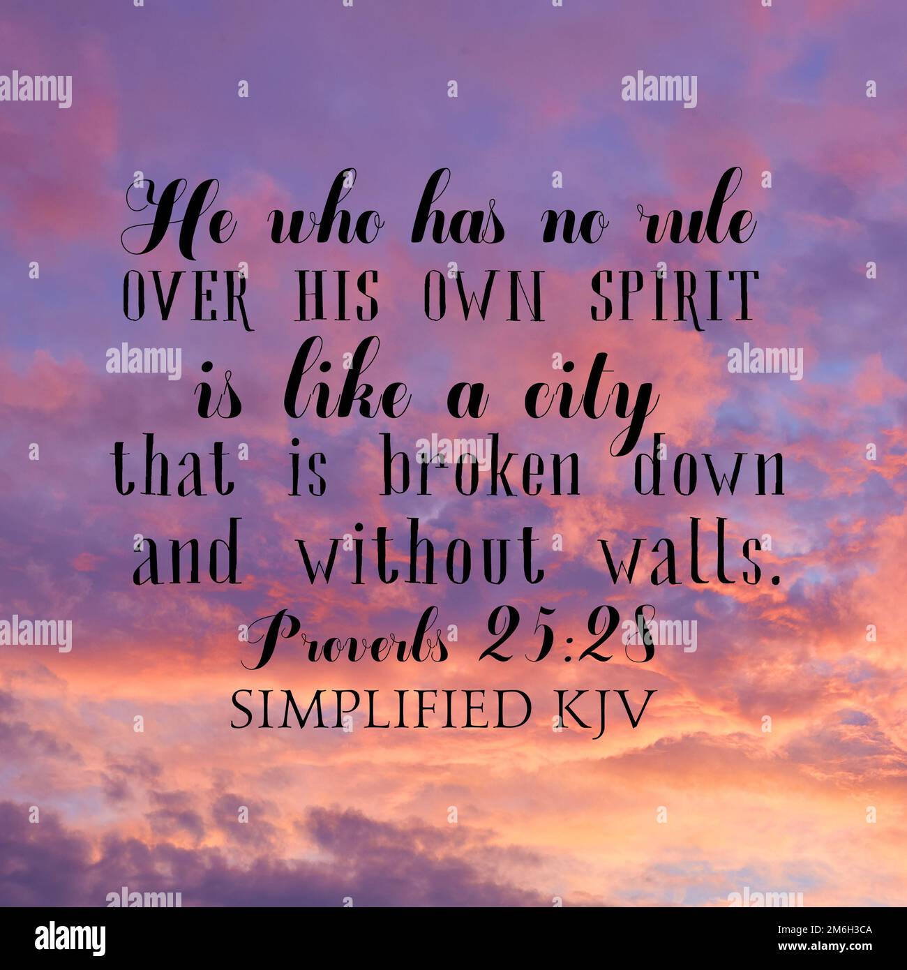 Proverbs 25:28 He who has no rule over his own spirit is like a city ...