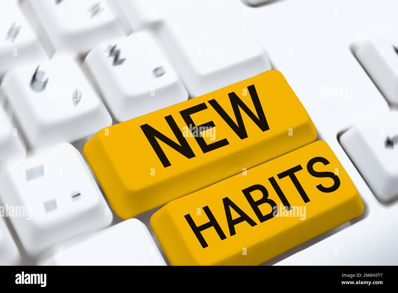 Writing displaying text New Habits. Word for change the routine of ...