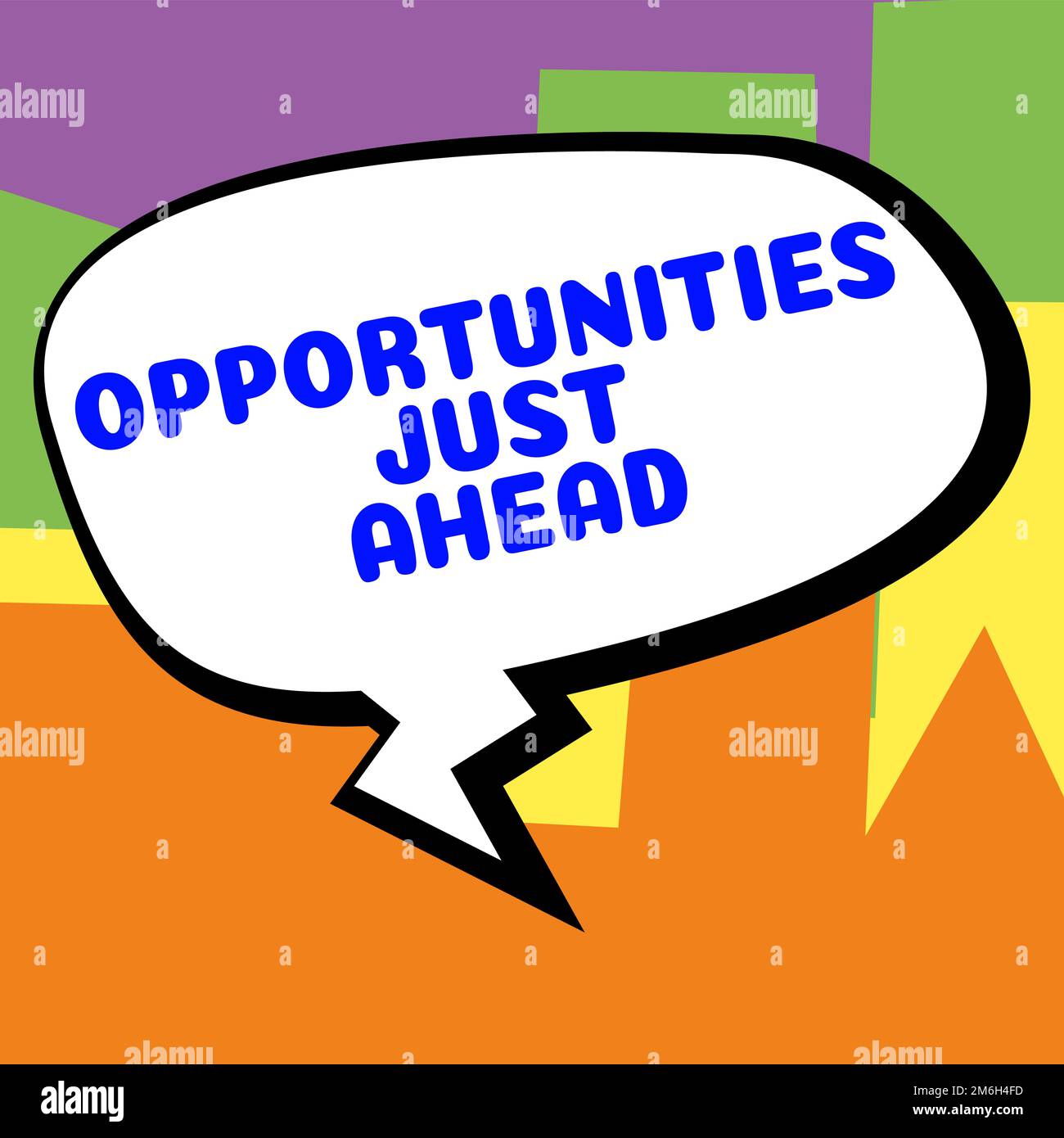 Text sign showing Opportunities Just Ahead. Business overview set of ...