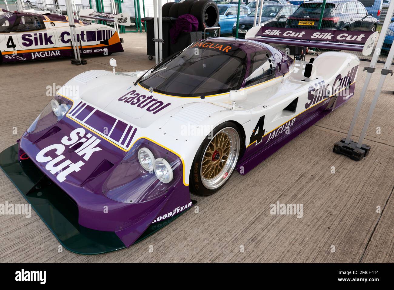 Three-quarters Front view of a 1989/90 Jaguar XJR11, driven in period ...