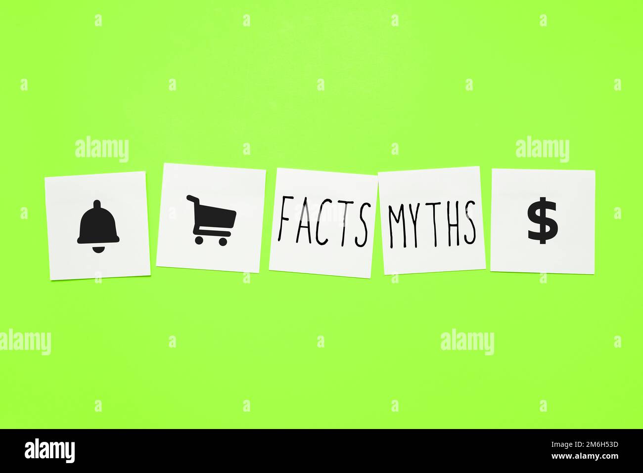 Text caption presenting Facts Myths. Business concept work based on ...