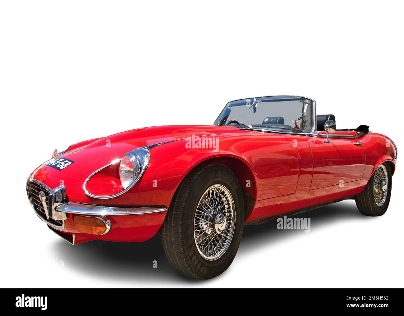 Red Jaguar E-Type Stock Photo - Alamy