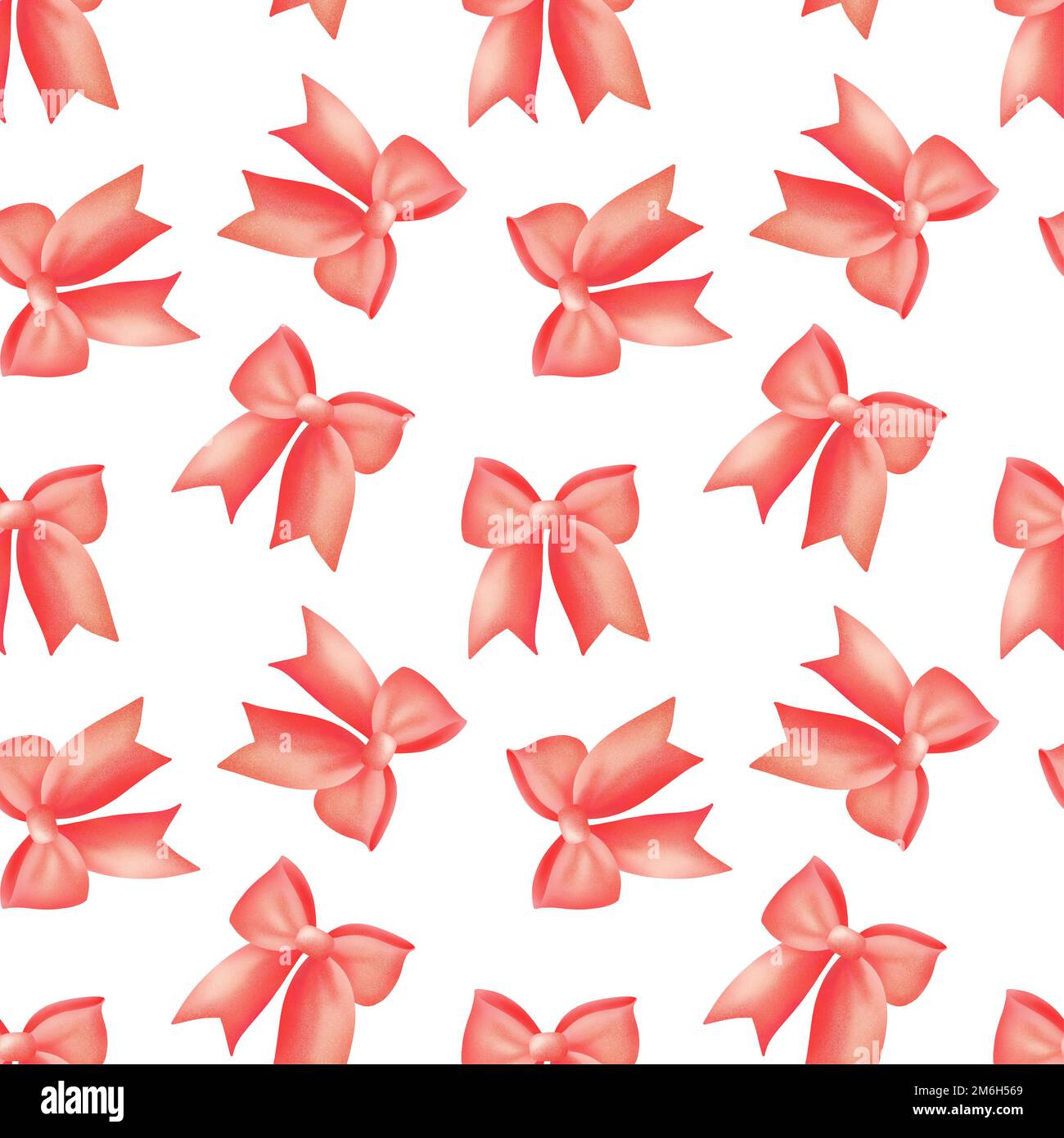 Seamless pattern of red bow on a white background Stock Photo - Alamy