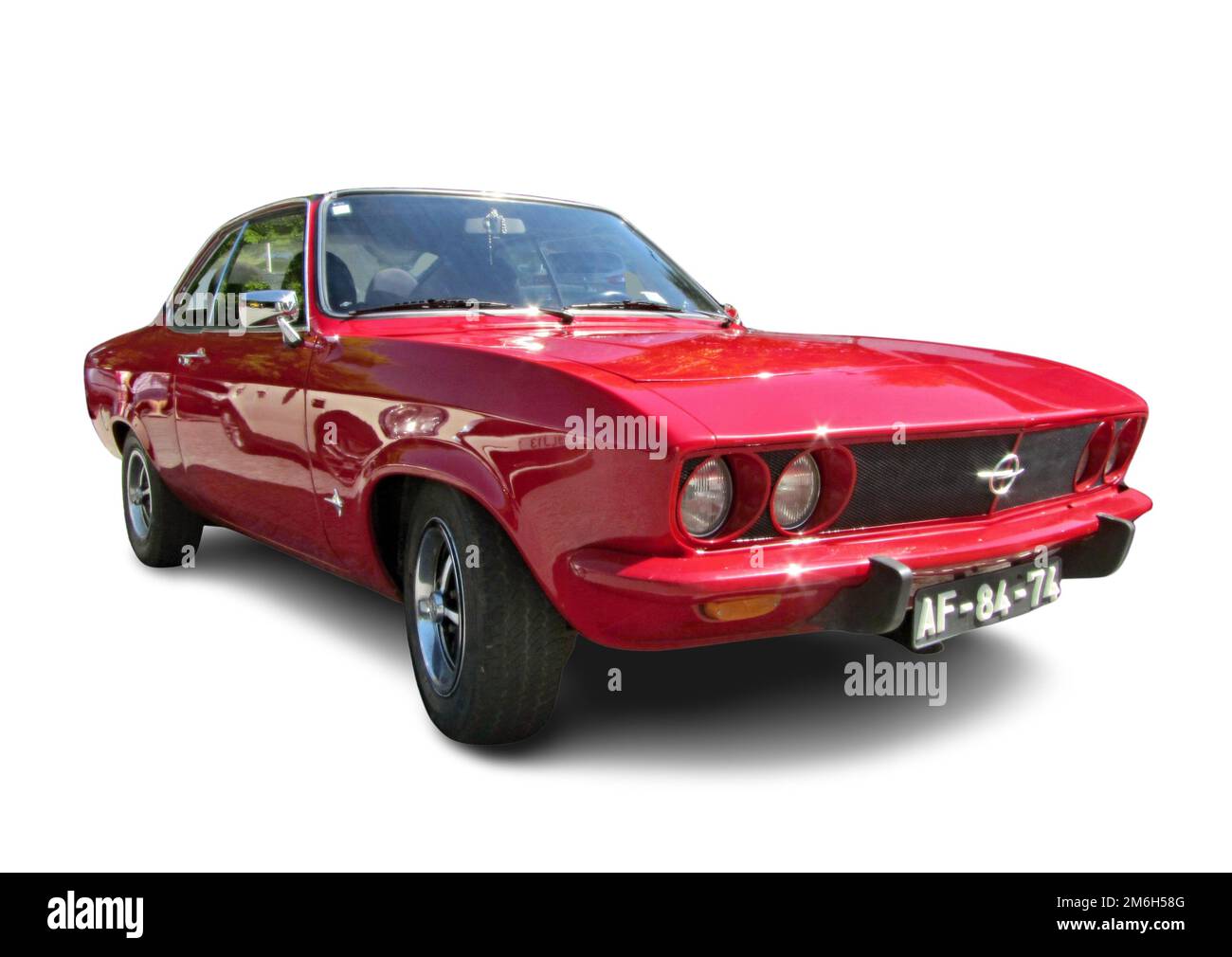 Manta A from the 70's in red Stock Photo - Alamy
