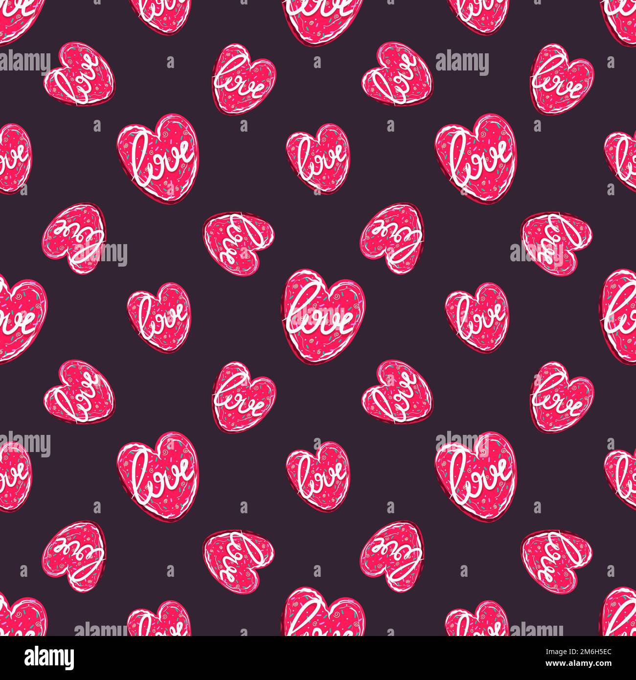 Seamless pink heart shaped hi-res stock photography and images - Alamy