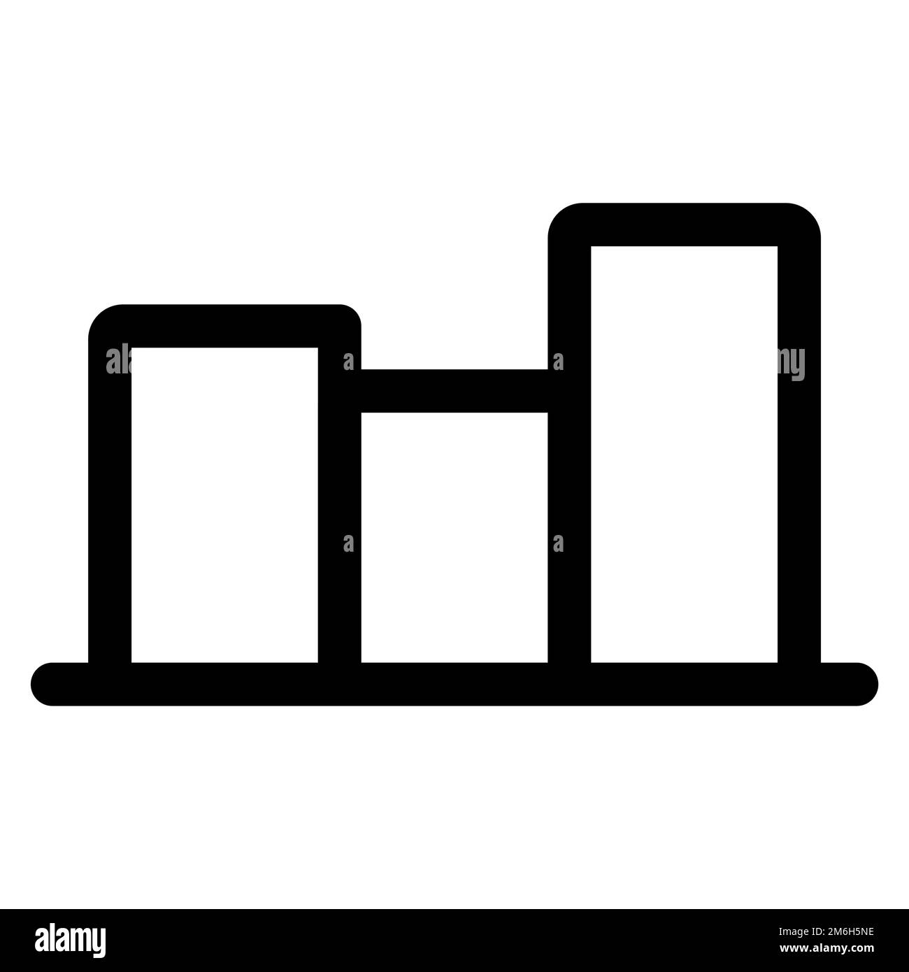 Chart Icon Line Isolated On White Background Black Flat Thin Icon On