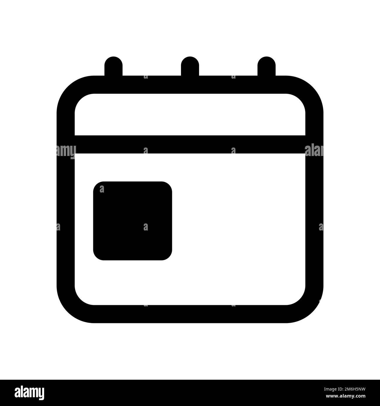 Today icon line isolated on white background. Black flat thin icon on ...