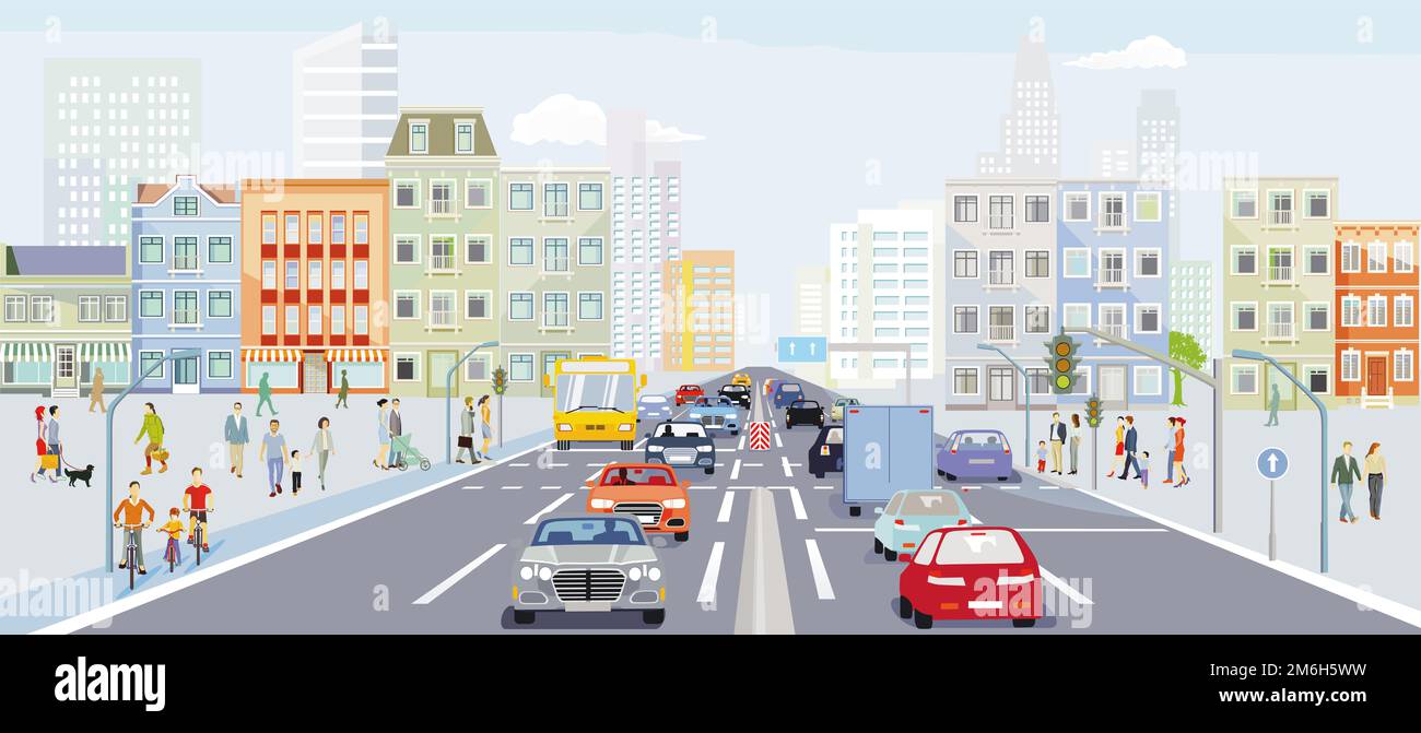 Public transport illustration hi-res stock photography and images - Alamy