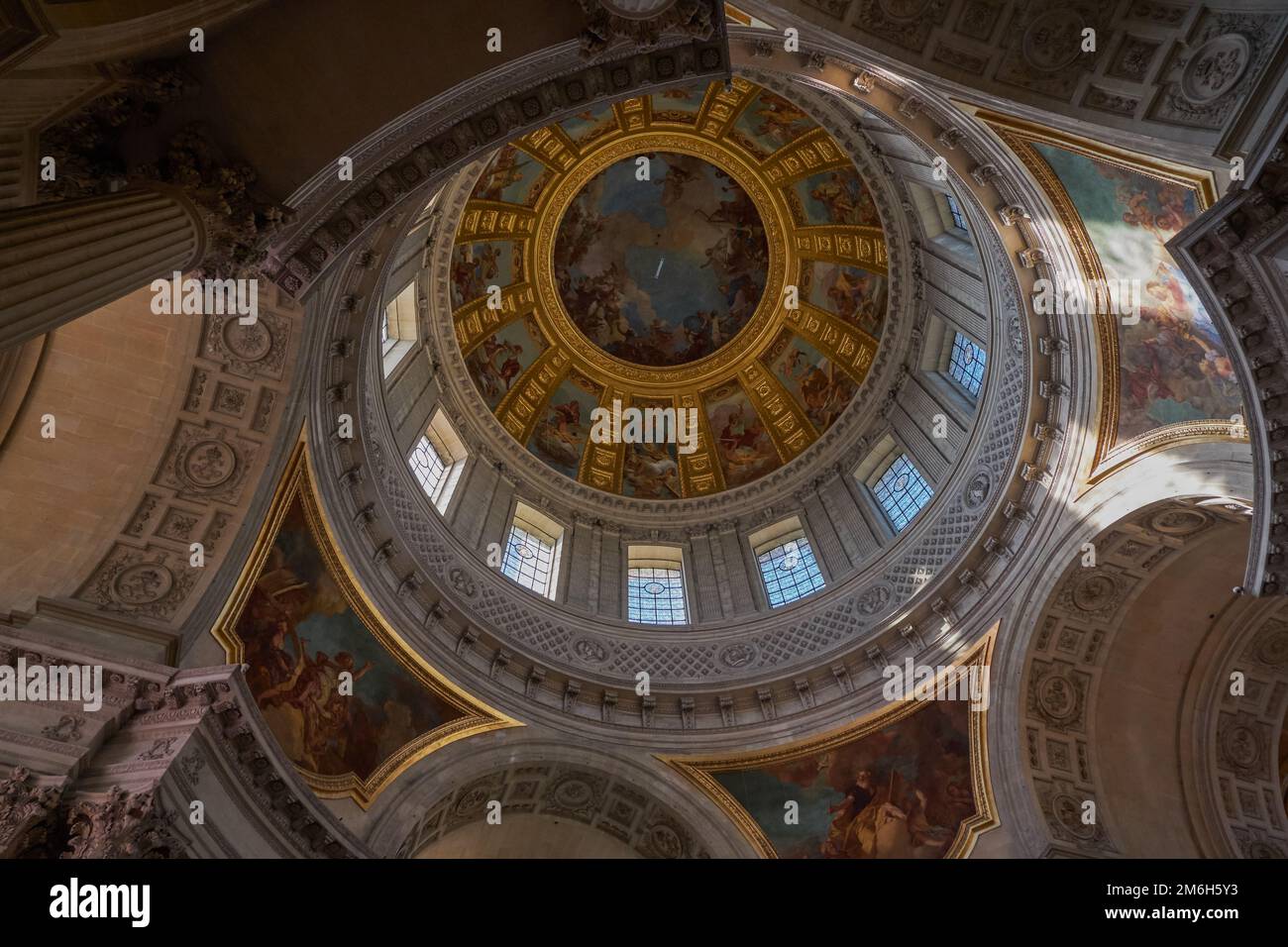 The Interior of the Golden Dome of Les Invalides Church in Paris ...