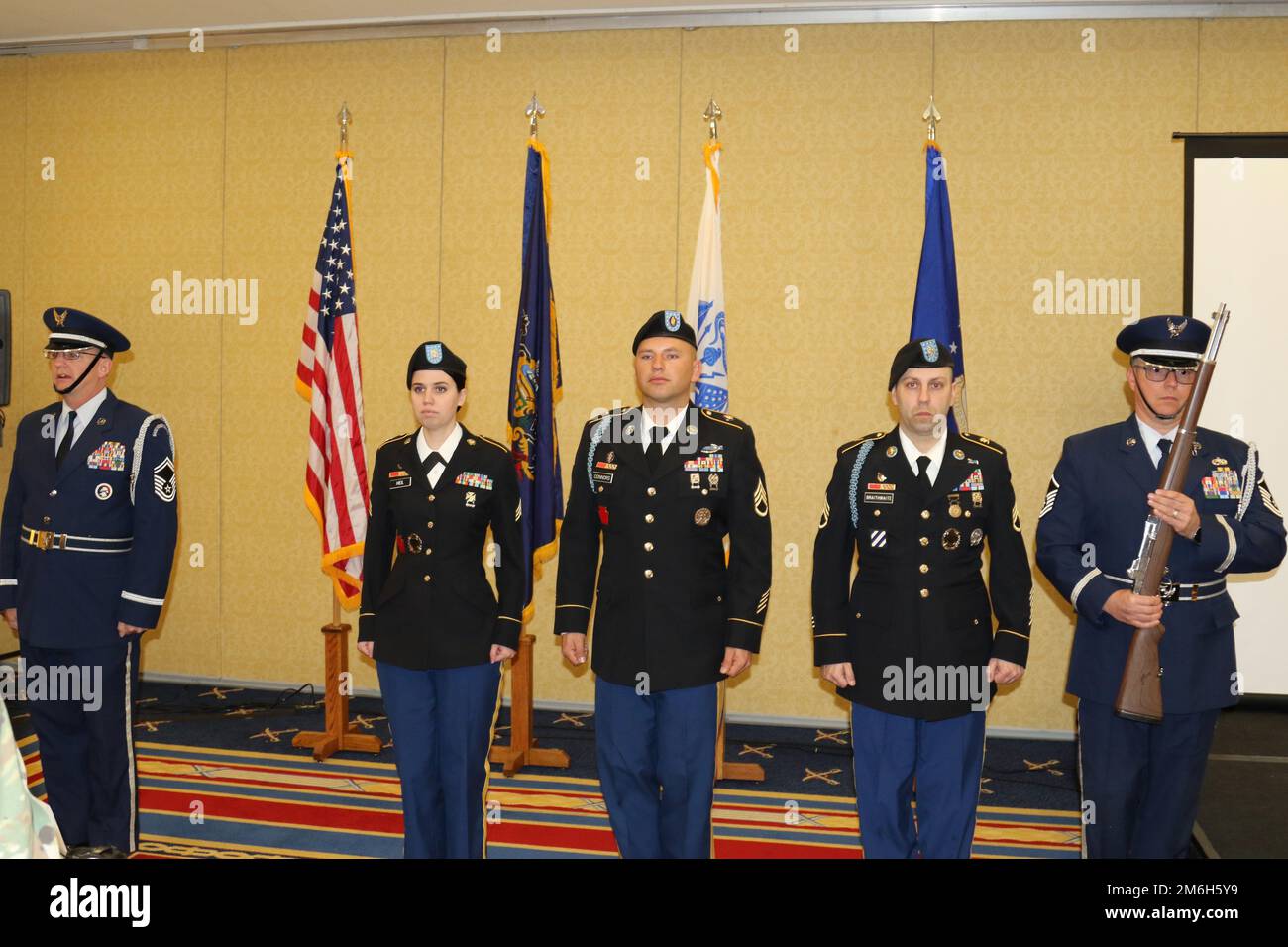 A Color Guard made up of Soldiers and Airmen with the Pennsylvania ...