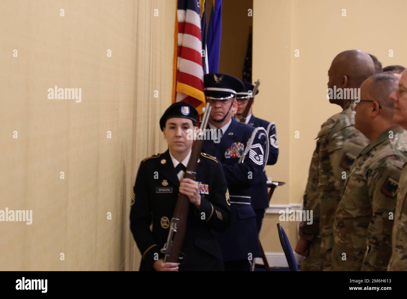 A Color Guard made up of Soldiers and Airmen with the Pennsylvania ...